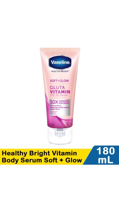 Vaseline Healthy Bright Soft+Glow Gluta Vitamin Serum Spf20 180mL ...