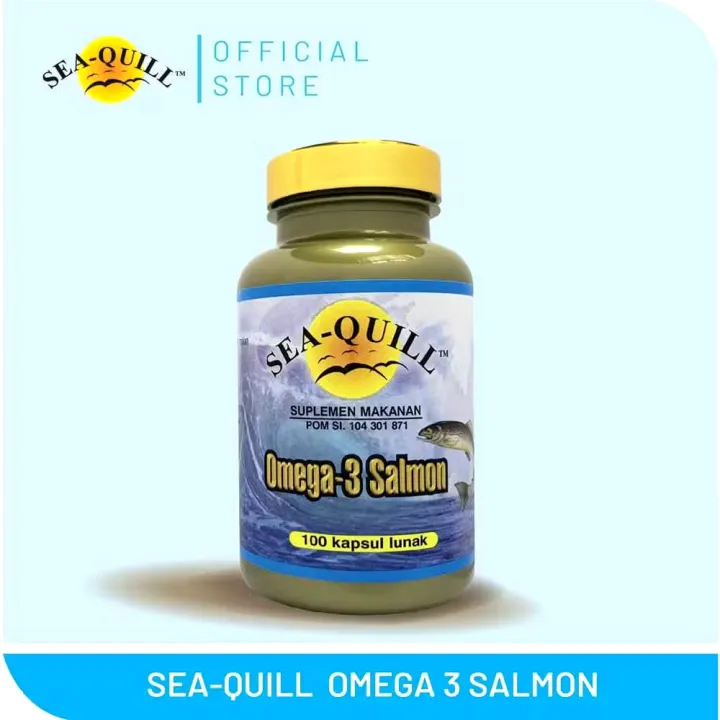 SEA-QUILL OMEGA 3 SALMON Isi 30 100 Dan 120 Kapsul Lunak Untuk ...