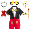 Halloween Cosplay Kids Mickey Mouse Short Sleeve Overalls Set Stage ...