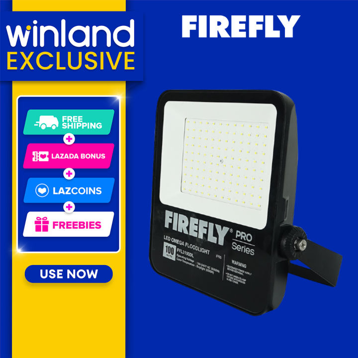 Firefly by Winland PRO Series LED Omega Floodlight ( 100W / 100-240V AC ) Daylight FFL3100DL ...