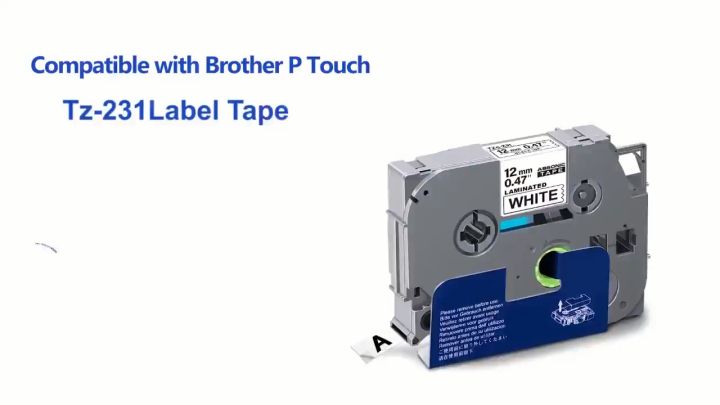20 Color 12mm TZe231 Laminated Tape TZe 231 Compatible for Brother P ...