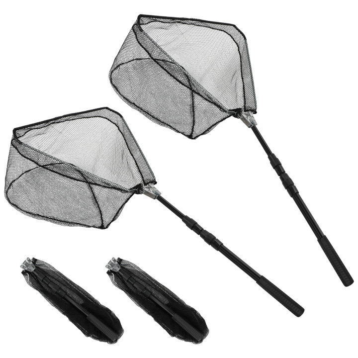 SANLIKE Retractable Folding Fishing Net Telescoping Aluminum Alloy Pole ...