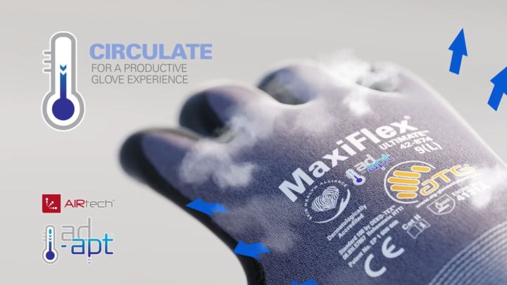 ATG MaxiFlex 34-274 Elite Palm Coated Knitwrist Ultra Light Cut ... ATG MaxiFlex 34-274 Elite Palm Coated Knitwrist Ultra Light Cut ...