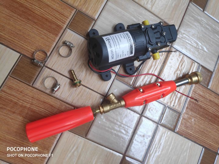 Paket Pompa Air DC 12V 130 Psi Pompa High Pressure Pompa Air DC 12V ...