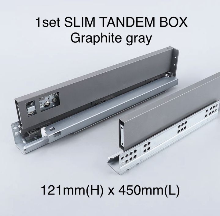 SLIM TANDEM BOX with soft close drawer guide for (18mm board) | Lazada PH