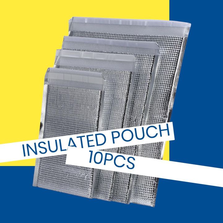 10PCS Silver Aluminum Foil Thermal Insulation Bags / Insulated Foil ...