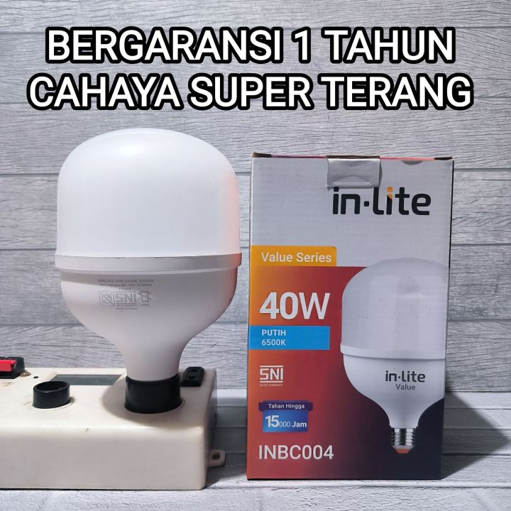 IN-LITE LAMPU LED CAPSULE VALUE 40W 40 WATT INBC004 CAHAYA PUTIH 6500K SNI IN LITE INLITE ...