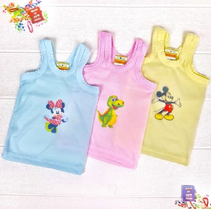 singlet anak sablon motif karakter isi 12 pcs/kaos dalam anak laki ...