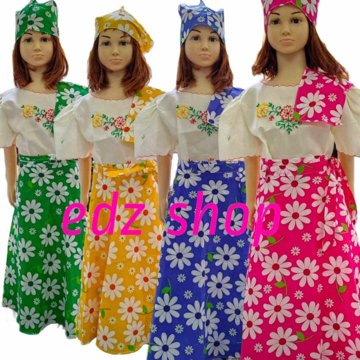 filipiniana baro at saya .costume.all collors available.4 in 1 set ...