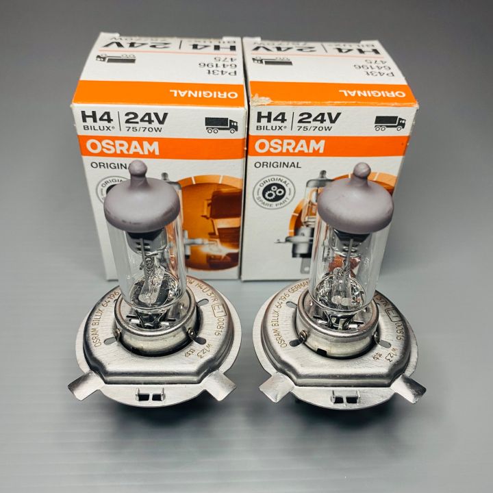 หลอดไฟหน้า OSRAM H4 24V 75/70W แท้(2 หลอด) | Lazada.co.th