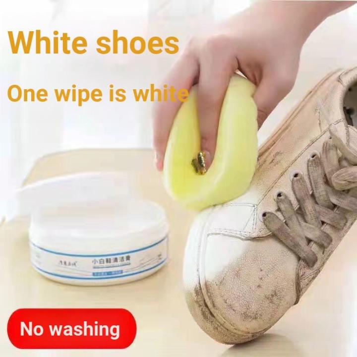 [SG SELLER]White Shoe Cleaning Cream, Shoes Whitening Cleansing Gel ...