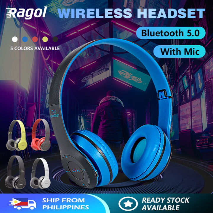 NEW P47 Bluetooth Earphones B39 Wireless On-Ear Headphones Folding ...