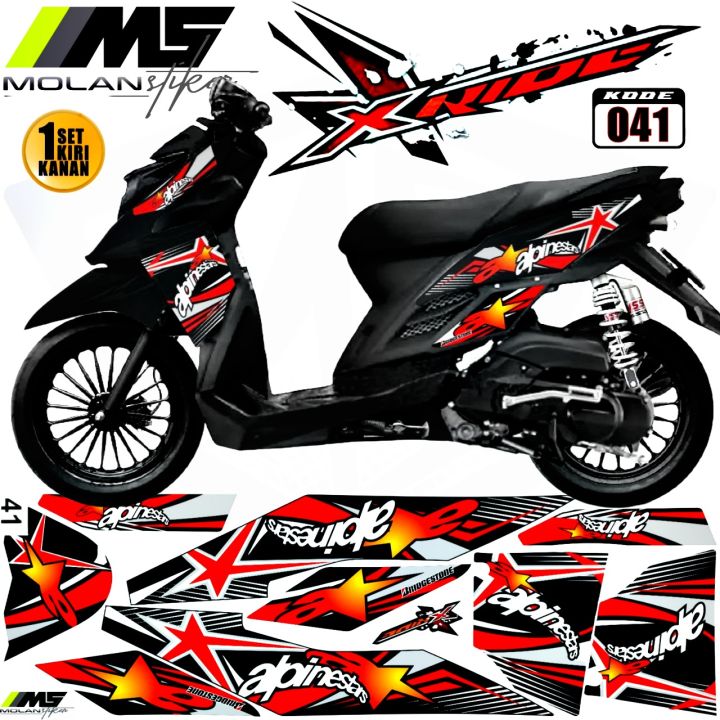 Decal Sticker Striping Variasi Xraide 115 Lama 2013-2017 /Xraide ...