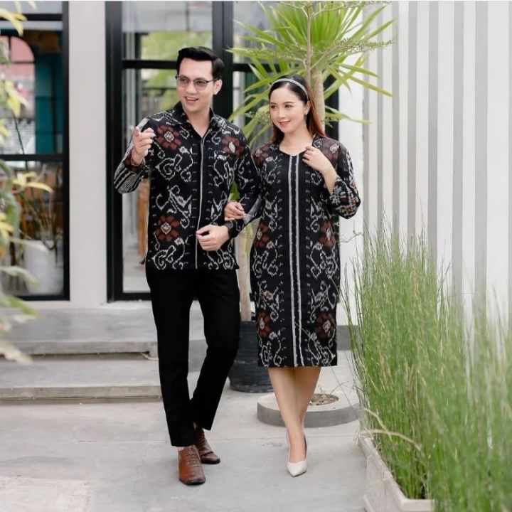 Set Couple Tenun - Sarimbit Baju Tenun - Baju Couple Tenun - Tunik ...
