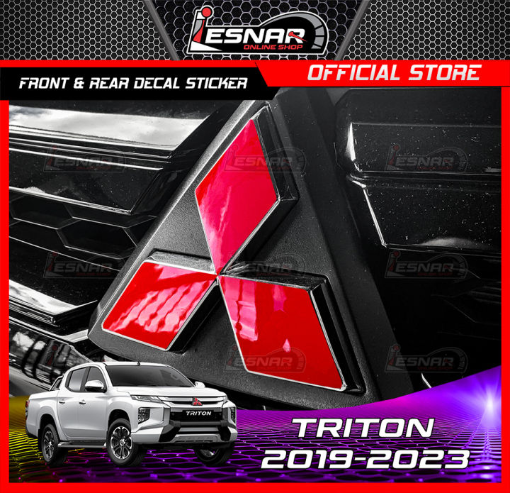 Mitsubishi Triton 2019-2023 Front and Rear Logo Decal Sticker Official ...