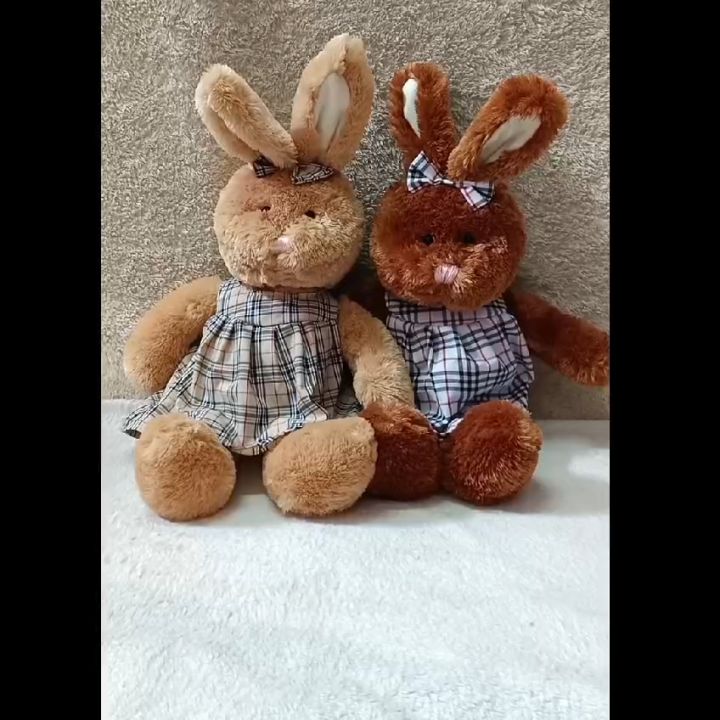 Dreamtoys96 Boneka Floopy Rabbit Boneka Kelinci Baju Kotak-Kotak L ...