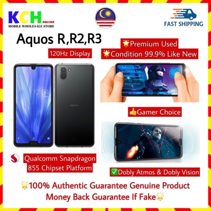 😍Sharp Aquos R,R2,R3 6+128GB,R Compact,R5G 120Hz Snapdragon 855 Chipset Gamer Choice Gaming ...