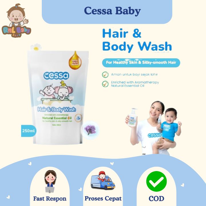 Cessa Baby Hair & Body Wash Refill 250ml Healthy Skin & Silky Smooth ...