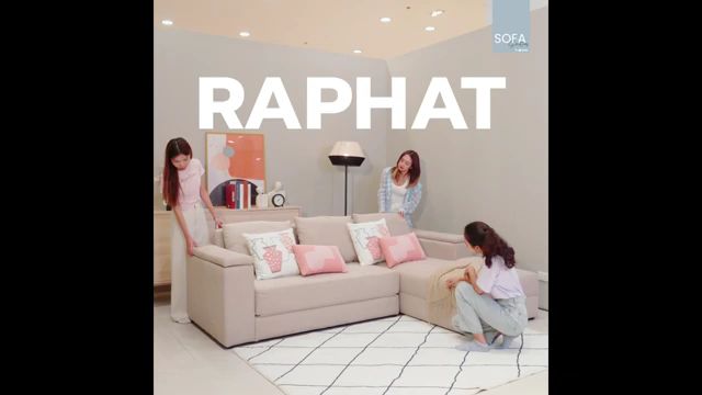 Koncept Furniture โซฟาเข้ามุมซ้าย รุ่น Raphat สีครีม (240x163x85 ซม.) | Lazada.co.th