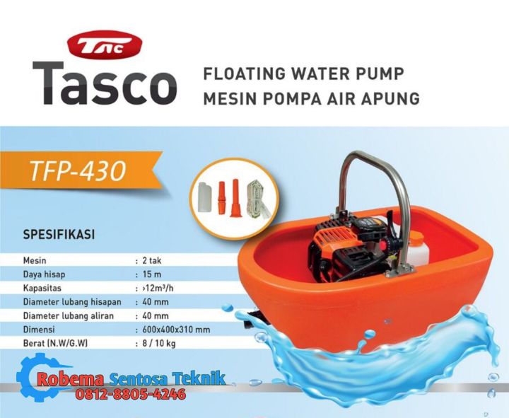 HARGA PROMO DIKON Floating Water Pump | Pompa apung air Tasco mesin 2 ...