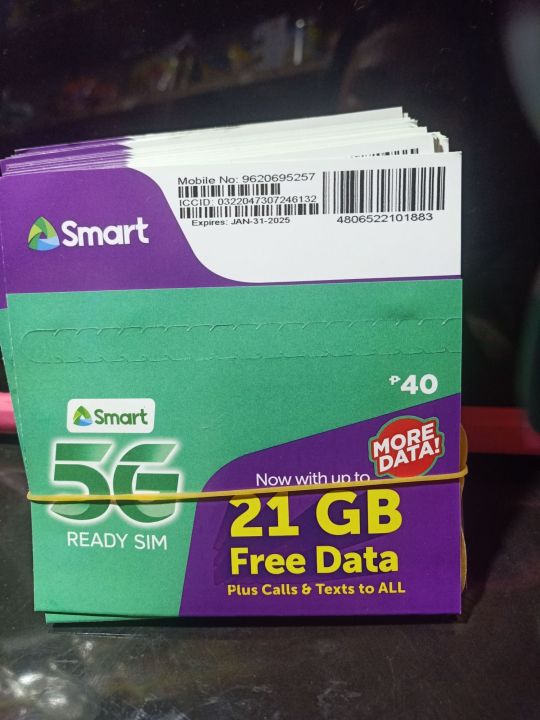 smart 5g ready sim with 21gb data fresh and sealed | Lazada PH