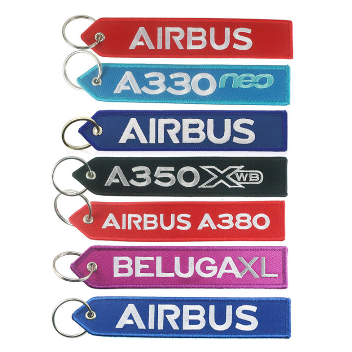 New Version Long Air France Airbus Airline Logo Embroidered Keychain ...