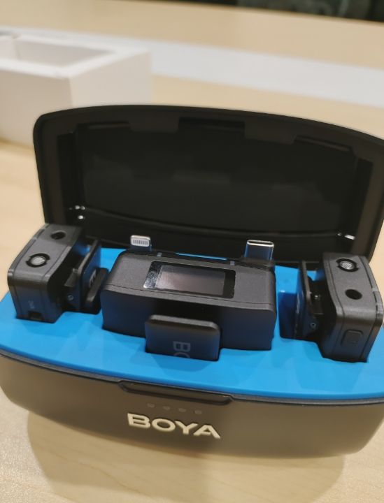 BOYA BOYAMIC Wireless Microphone with 8GB-Onboard Recording Lapel ...