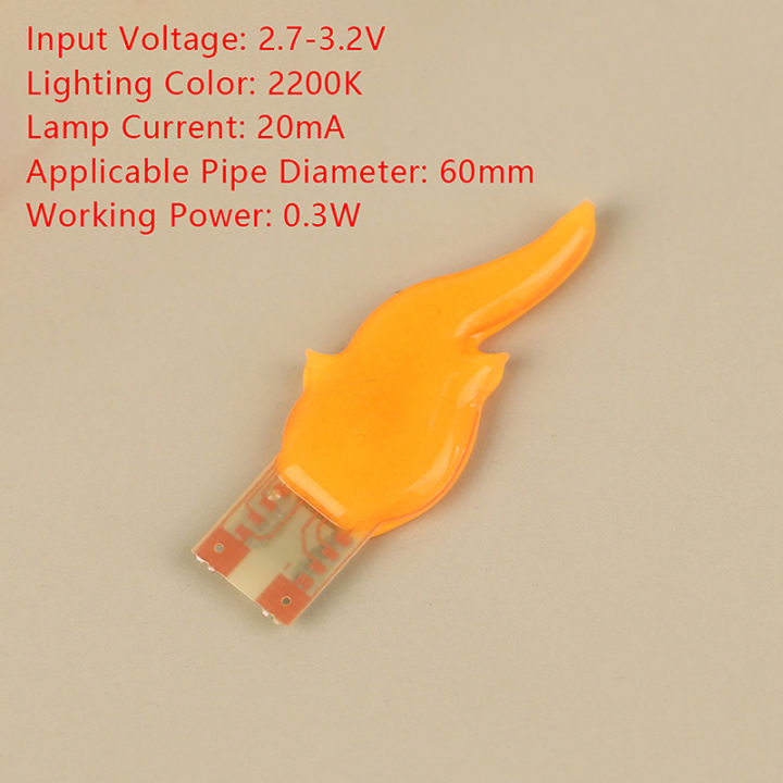 1pcs 3V LED Filament Cob Flash Candles Edison 1900-2200K Diode Light ...