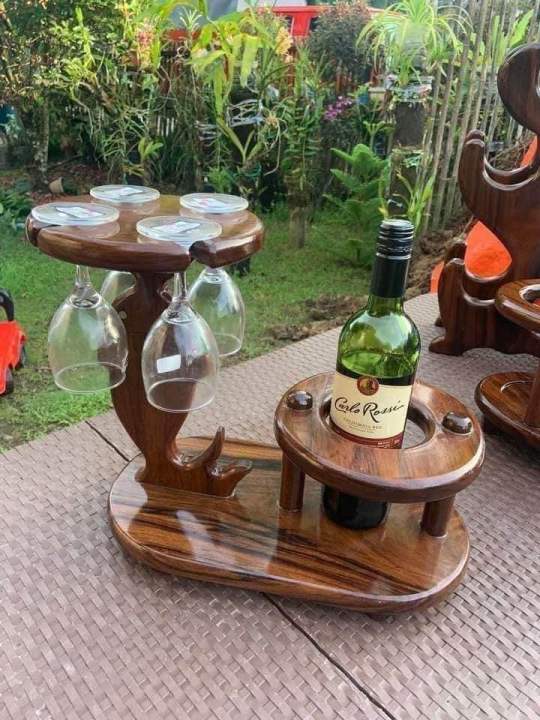 Wine Rack Wine Organizer Magkuno Ironwood | Lazada PH