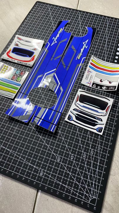 sticker livery miniatur bus bintang lengkap dengan headlamp jb3 dan jb5 ...