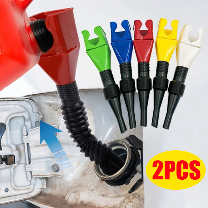 2PCS Car Telescopic Refueling Funnel Portable Foldable Car Motorcycles ...