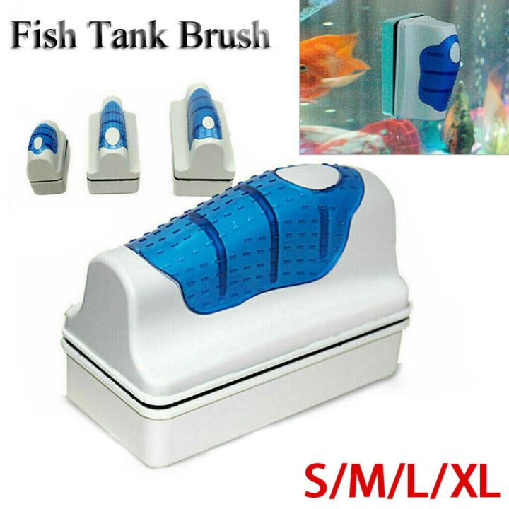 Magnetic Aquarium Fish Tank Brushes Floating Clean Glass Window Algae ...