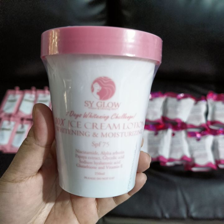 SY GLOW 10X ice cream lotion whitening and moisturising 250ml | Lazada PH