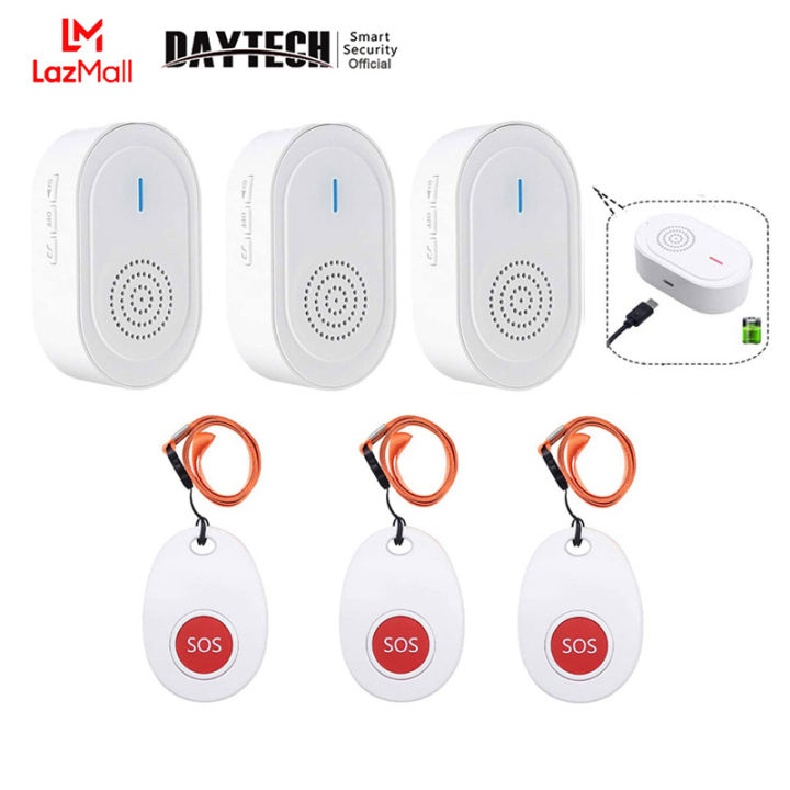 DAYTECH กริ่งกดไร้สาย กริ่งผู้ป่วย SoS ผู้สูงอายุ ออดเซ็นเซอร์ Wireless Caregiver Pager การดูแล ...