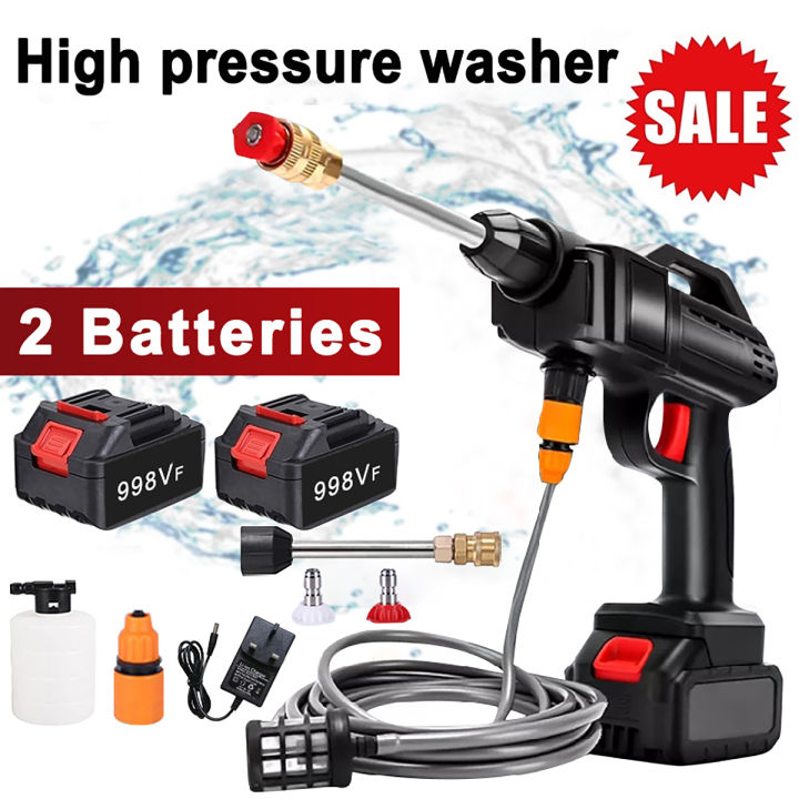 Cordless Water Jet 998VF Portable Water Jet Pump High Pressure Water Gun Car Wash Spray Gun ...