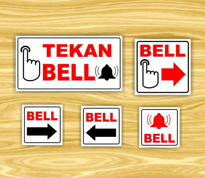 Stiker tempel tulisan Tekan bell Murah | Lazada Indonesia