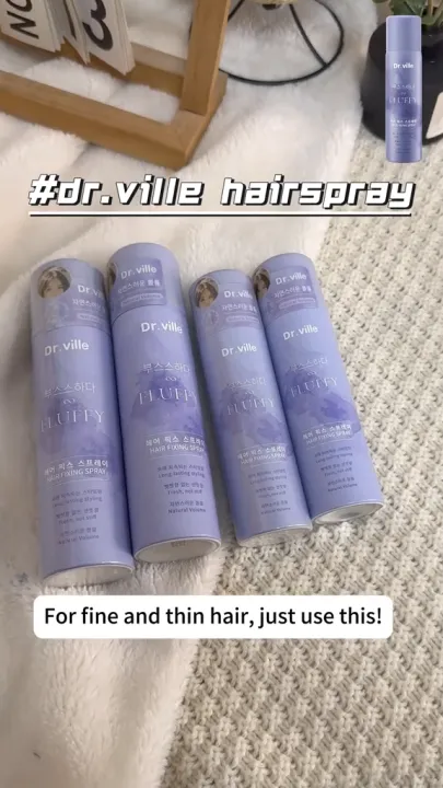 Dr.ville Hair Spray 80ml/150ml Hair styling for Women Oil Free Fluffy ...