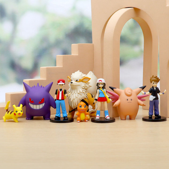 ToyStory 8pcs Pokemon Anime Figures Pikachu Arcanine Charmander Gengar ...