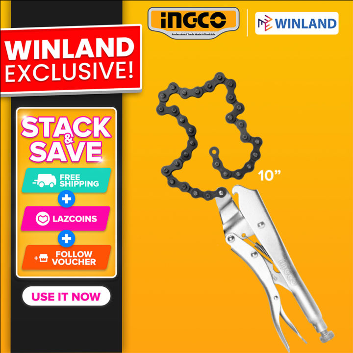 Ingco by Winland Chain Clamp Locking Plier 10inches HCLP0210 ING-HT ...