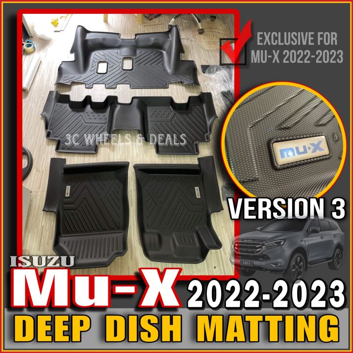 Isuzu MU-X 2022-2023 DEEP DISH MATTING (version 3) mux matting | Lazada PH