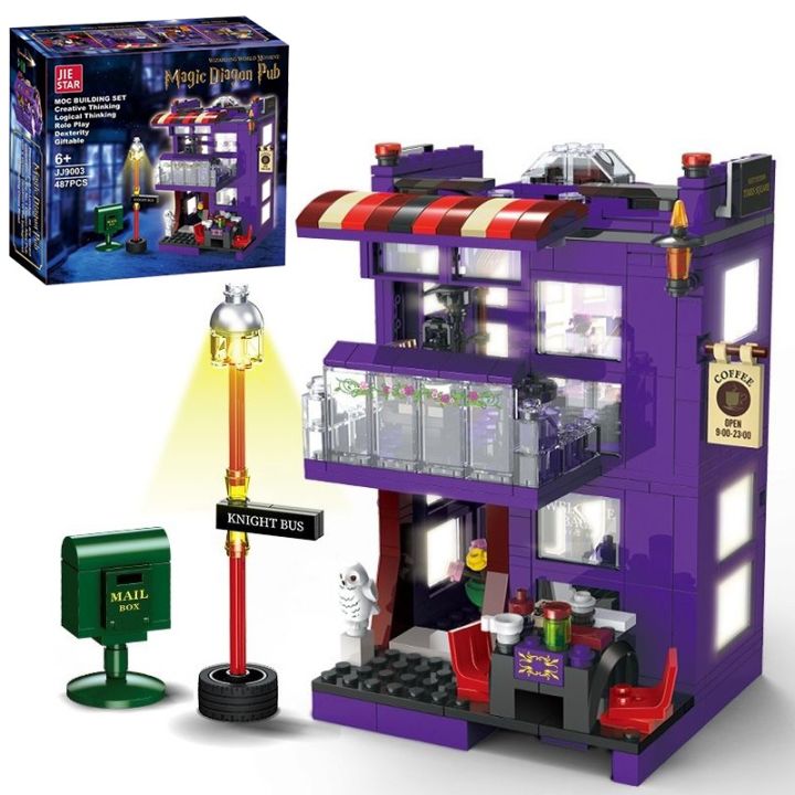 Creative Magic Pub MOC Bar Knights Cafe Building Bricks Wizarding World ...