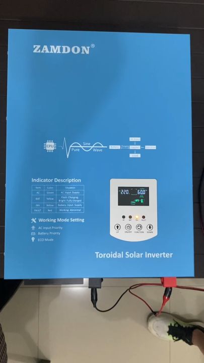 Zamdon Toroidal Off-grid Inverter 48V5000W include AC input/output MCB ...