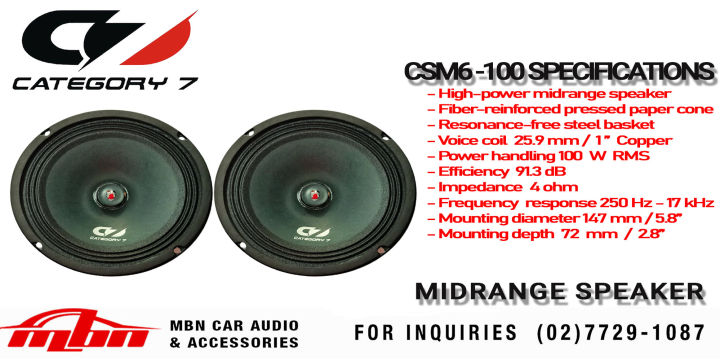 6 Inches High-Power Midrange Speaker ,Full Range Raw Driver Speaker ...