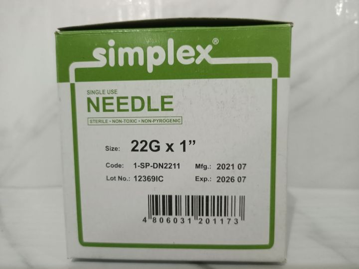 Simplex Needle G22 x 1" | Lazada PH