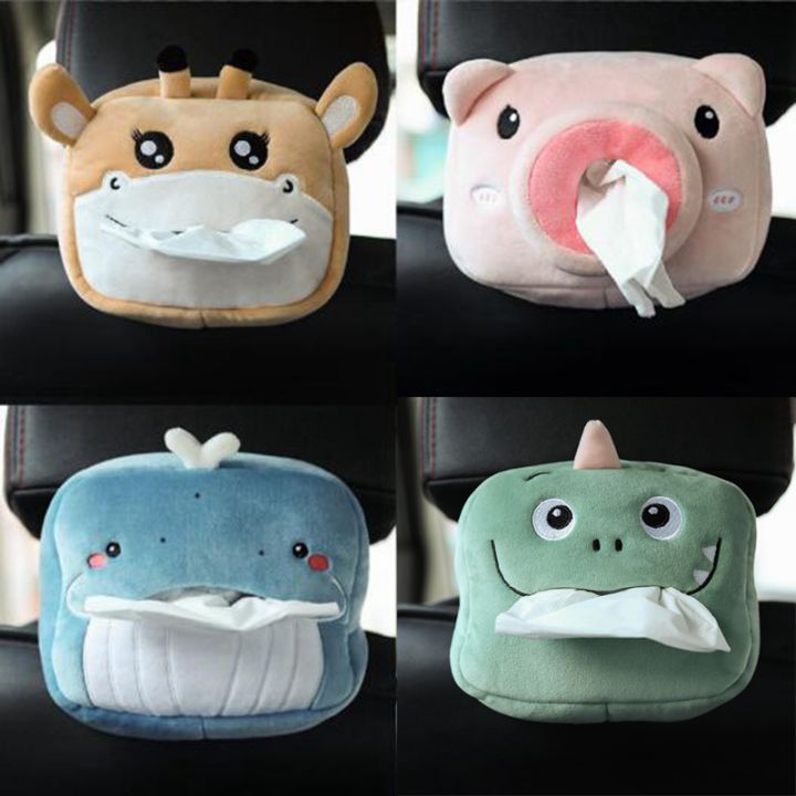 Cute Cartoon Car Tissue Box Plush Napkin Holder Universal Auto Home ...