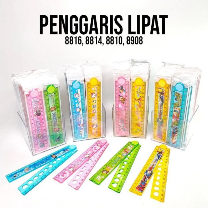 Penggaris Lipat Lucu Karakter - Bisa Di Lipat Bentuk Geometri | Lazada ...