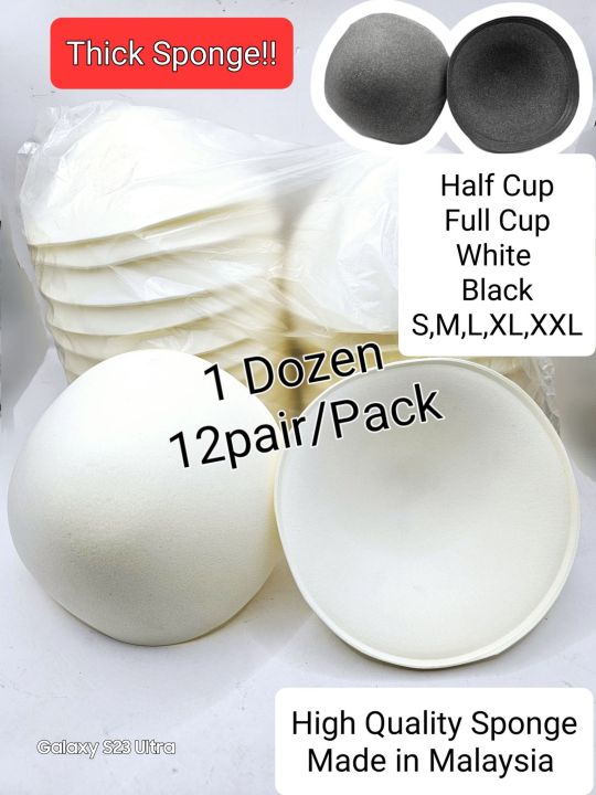 1 Dozen Woman Bra Cup/Bra Sponge/Bra Pad Full Cup Half Cup /Chest Pad ...