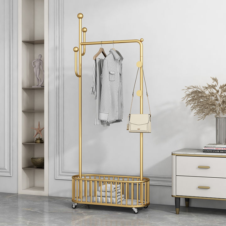 Italian Luxury Iron Art Clothes Hanger Mobile Free Standing Wardrobe ...