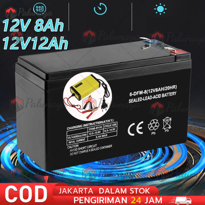 Aki Sepeda Listrik 12v 12ah Aki Sepeda Listrik 12v8ahMF Accu Kering ...