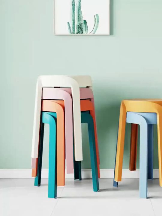 Plastic Stool Chair Monoblock Minimalist Stool Chair Plastic Dining ...